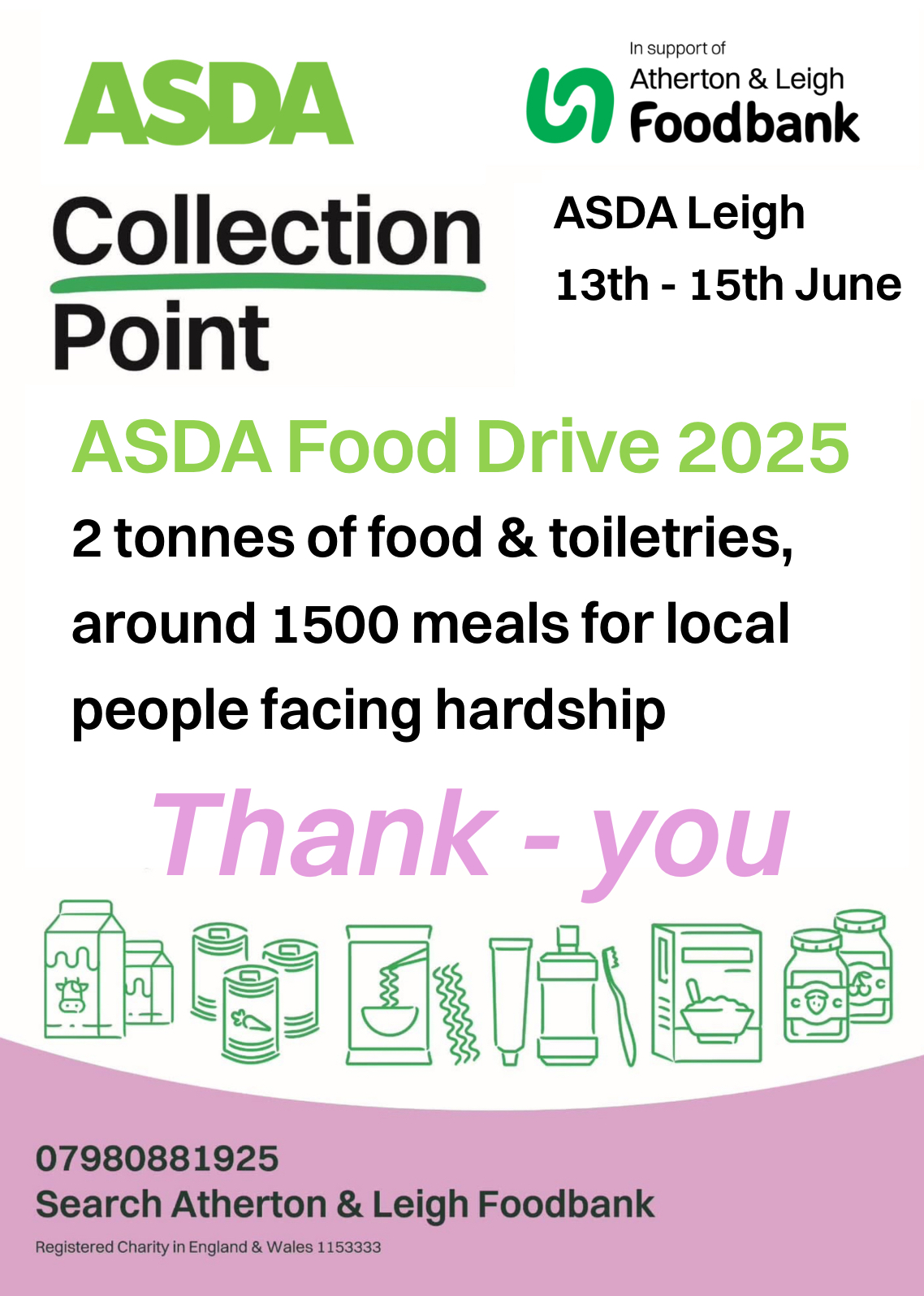 Asda Food Drive | Atherton & Leigh Foodbank